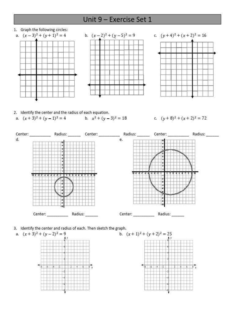 U9 Exercise Set 1 | PDF