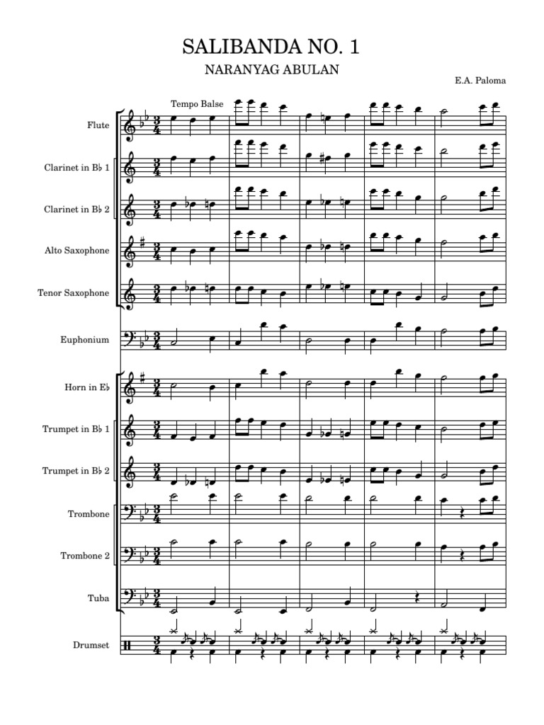 Salibanda No. 1 (Naranyag Abulan) - Score - and - Parts | PDF ...
