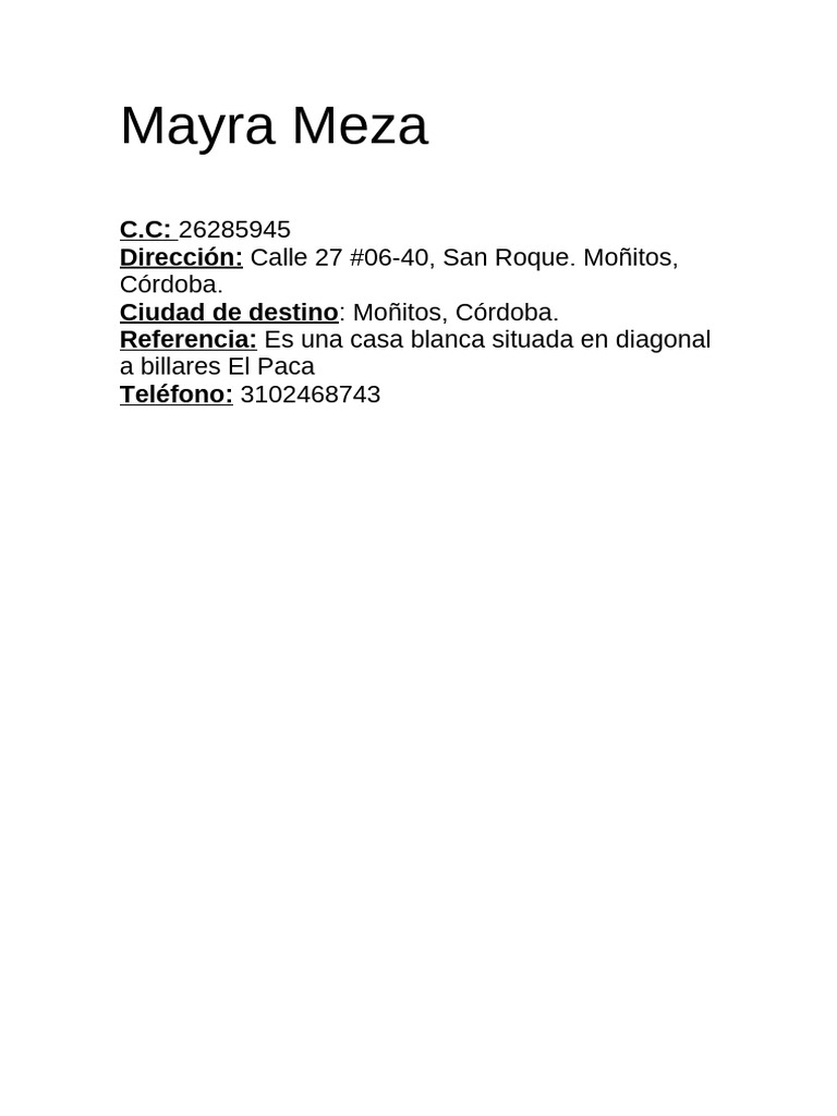 Mayra Meza - Bicicletadocx | PDF