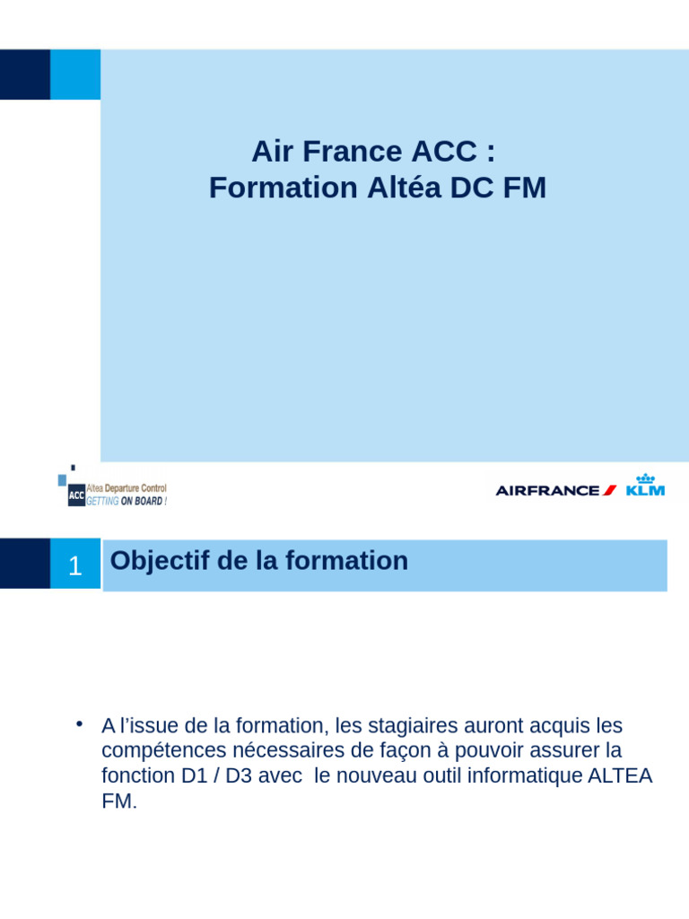 Formation Altéa DC FM pour Air France | PDF | Aviation | Aviation civile