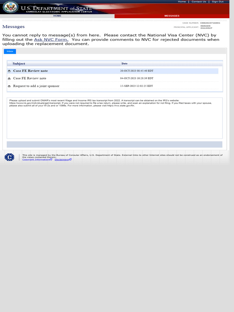 CEAC - Messages | PDF