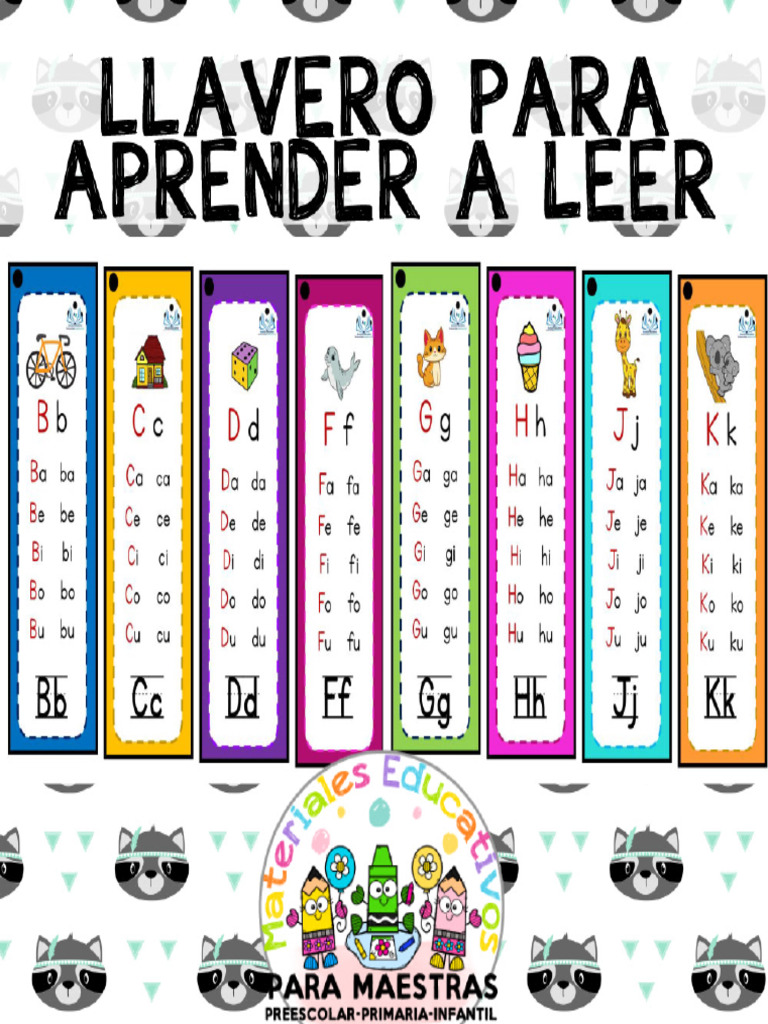 Llavero para Aprender A Leer Recopilado Por Materiales Educativos para Maestras | PDF