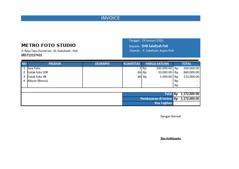 Invoice Foto AKN | PDF