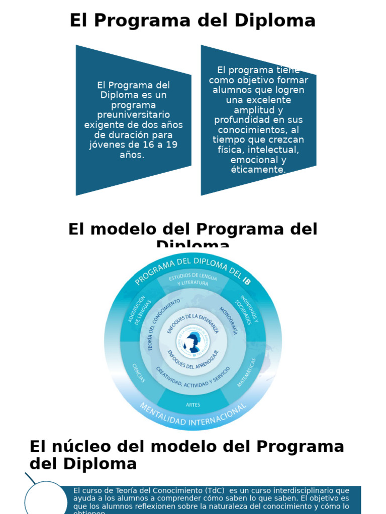 Programa del Diploma: Formación Integral IB | PDF | Aprendizaje | Enseñando