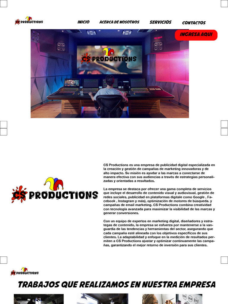 Publicidad Digital Innovadora CS Productions | PDF