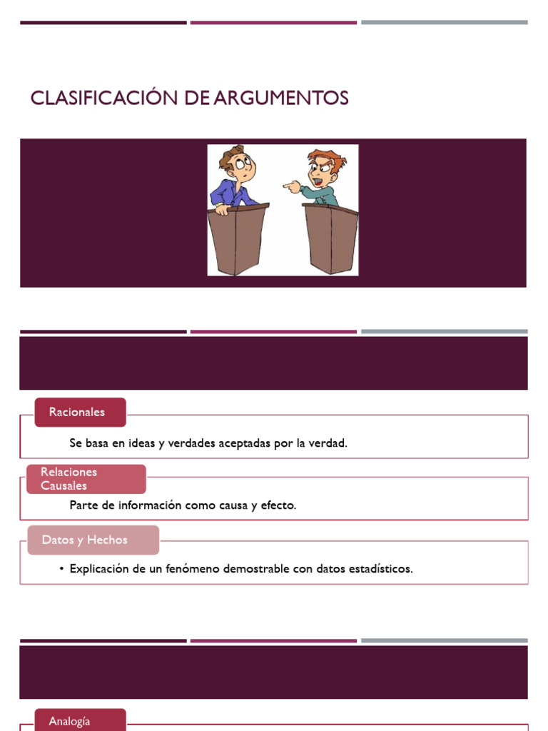 Clasificación de Argumentos | PDF