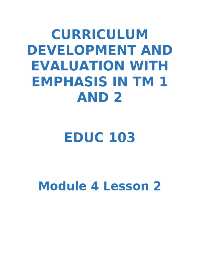 Educ 103 Module 4 Lesson 2 | PDF | Learning Styles | Learning
