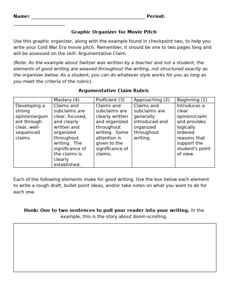 Cold War Movie Pitch Organizer | PDF | Cognition