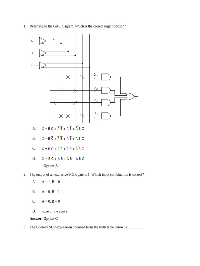 Combinational Logic Analysis | PDF | Logic Gate | Electronic Design
