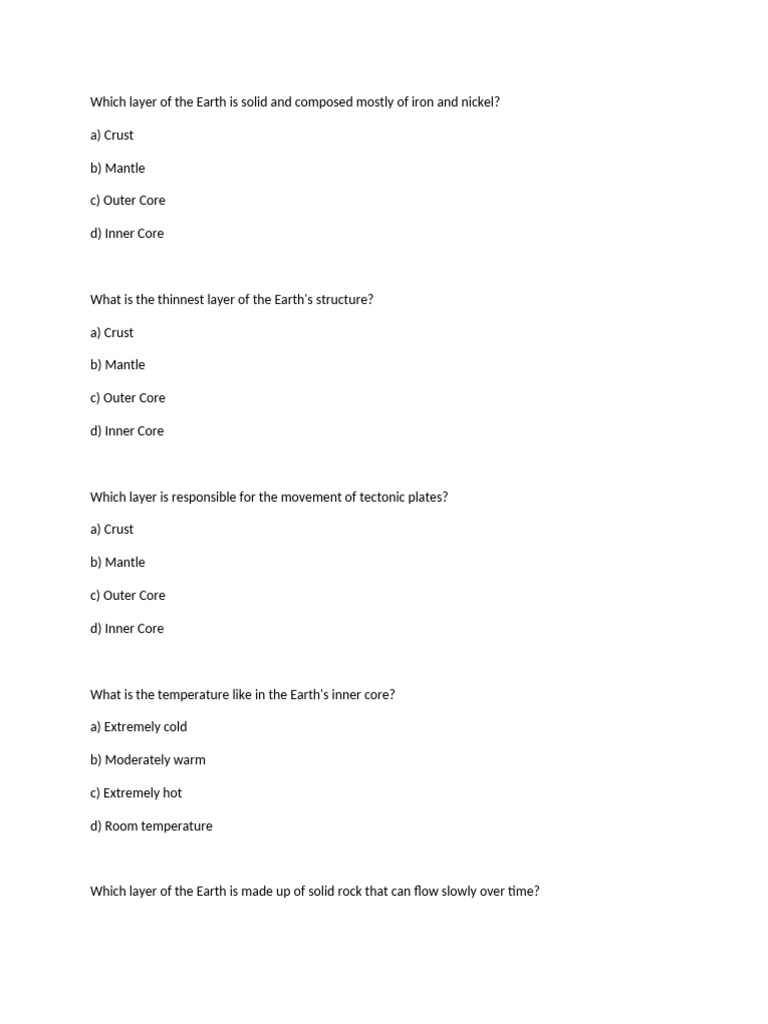 Earth Layers & Landform Basics | PDF