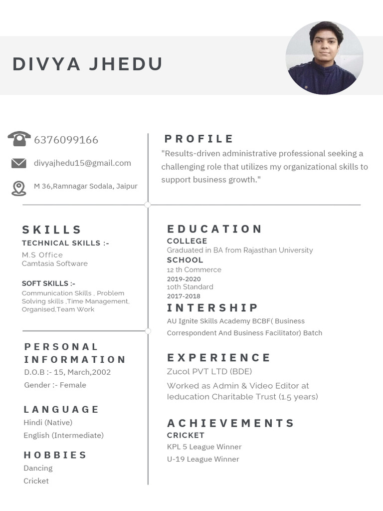 Divya Jhedu Resume - PDF.PDF - Ce61648f Ab6d 40ed Add2 94f7f077cd8b | PDF