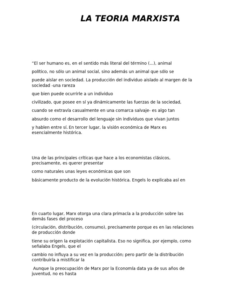 Fundamentos de la Teoría Marxista | PDF | marxismo | Karl Marx