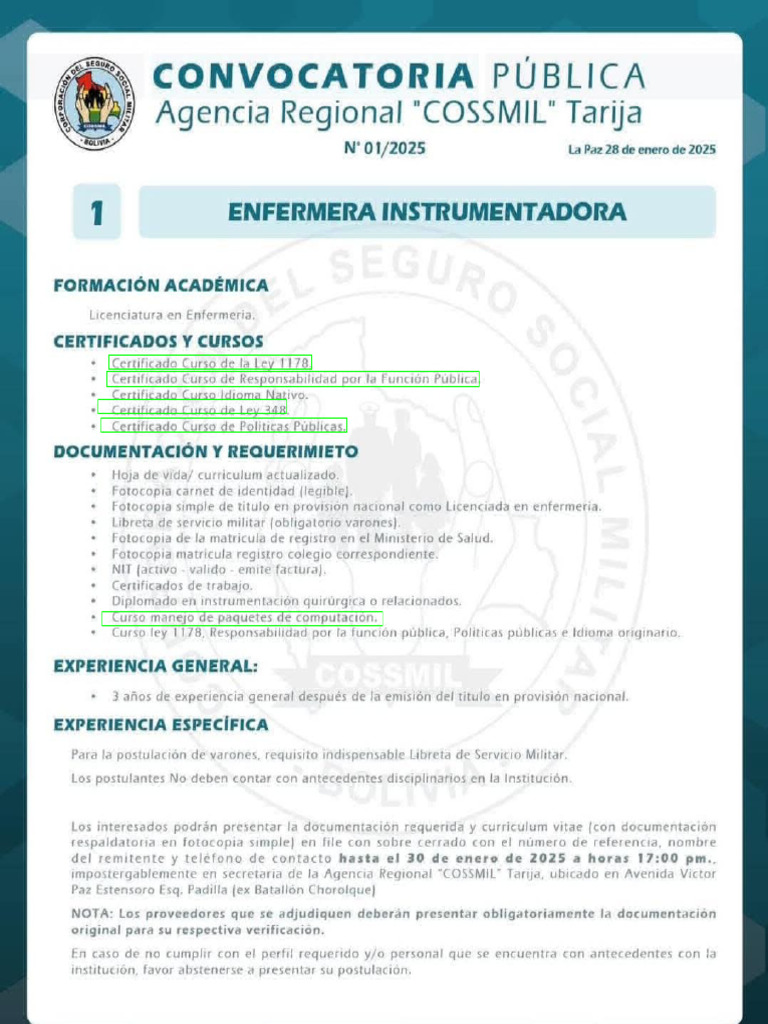 COSSMIL DBC Formato | PDF