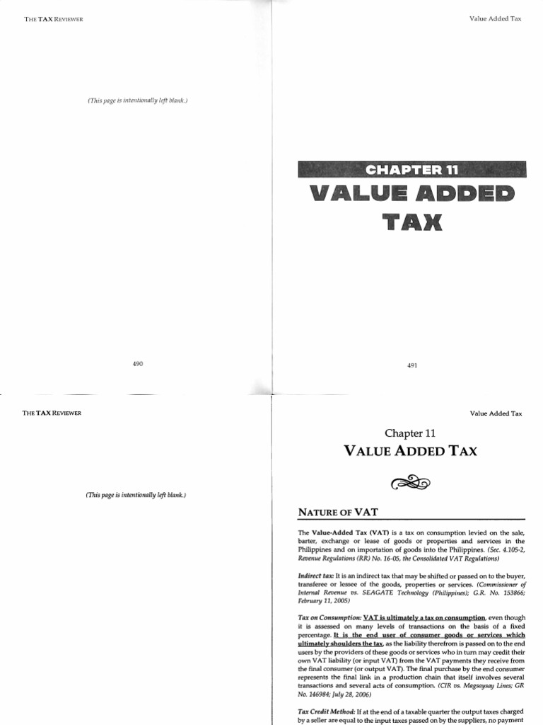 Tax Reviewer | PDF | Value Added Tax | Taxes