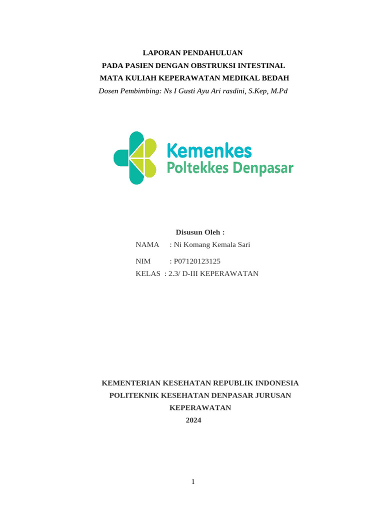 LP Obstruksi Intestinal | PDF