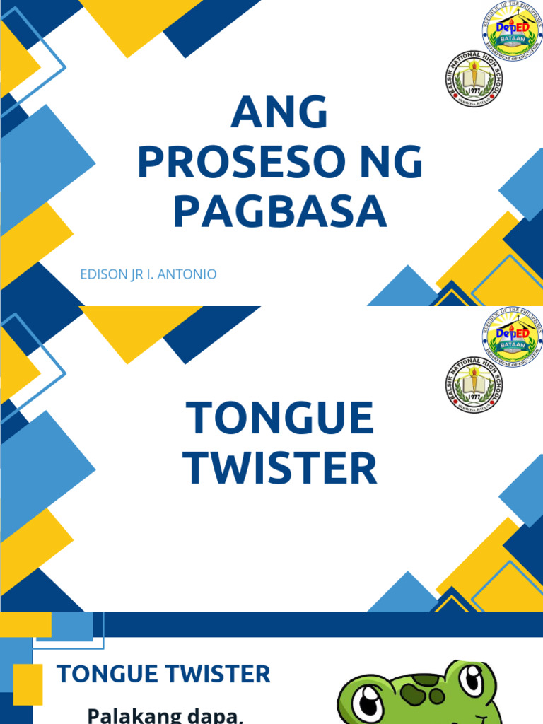Ang Proseso NG Pagbasa | PDF
