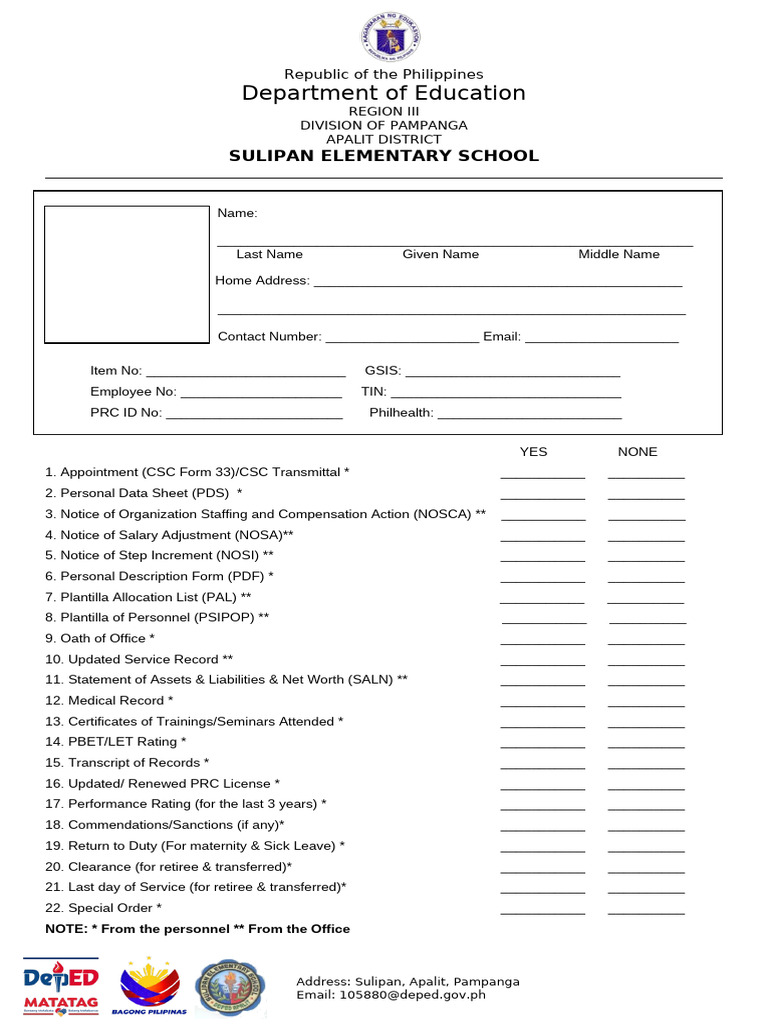 201 File Checklist | PDF | Business