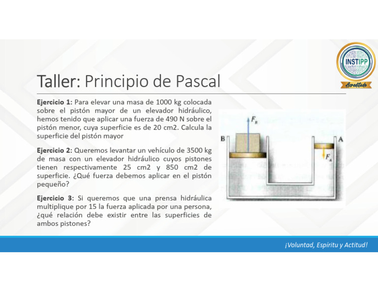 Ejercicios de Principio de Pascal | PDF