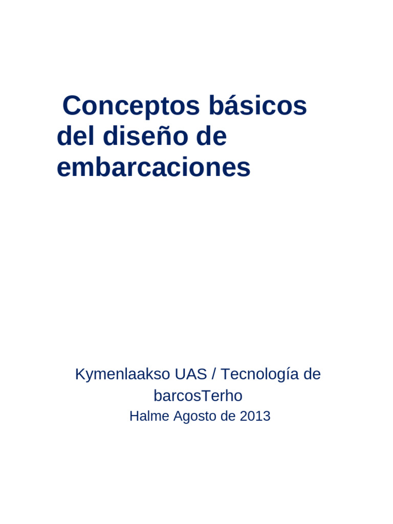 Diseño Básico de Embarcaciones | PDF | Buques | Embarcación