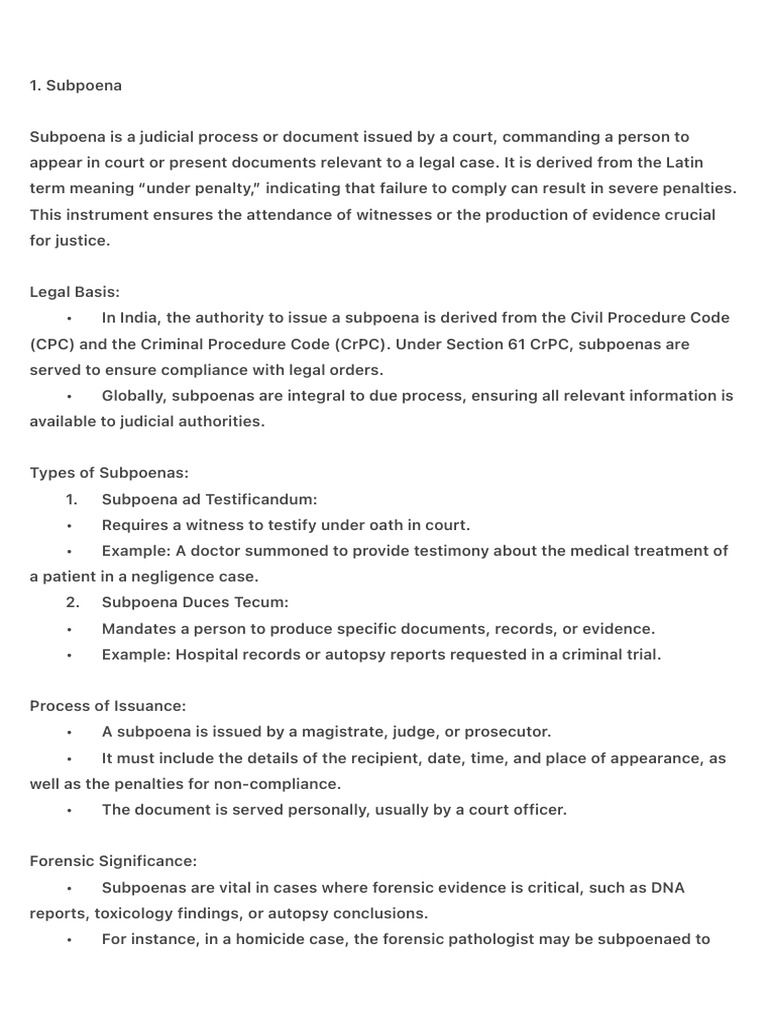 Subpoena | PDF | Subpoena Duces Tecum | Insanity Defense
