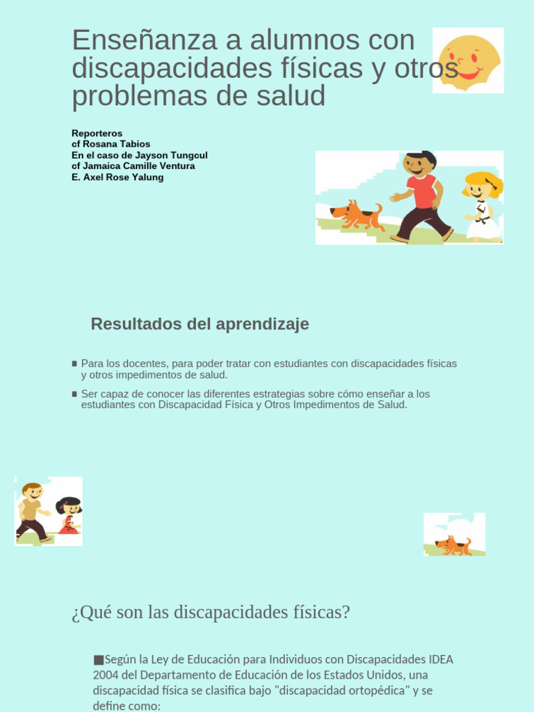 Discapacidades Físicas y Otras Salud | PDF | Invalidez | Salón de clases