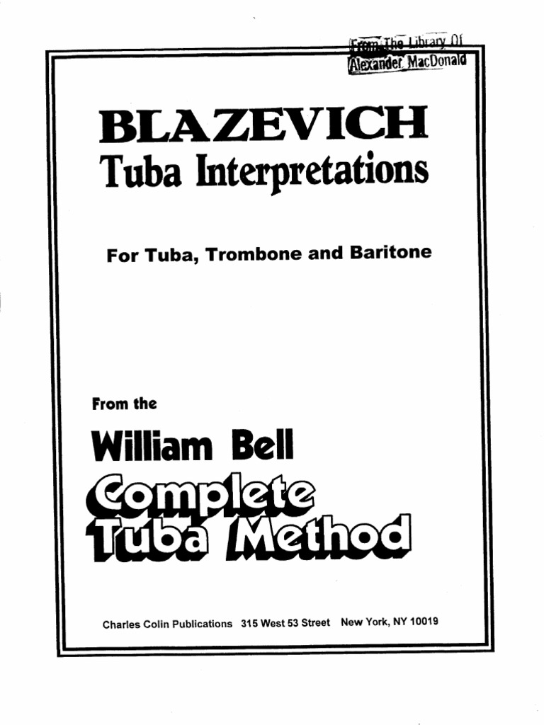 Blazhevich - Tuba Interpretations | PDF