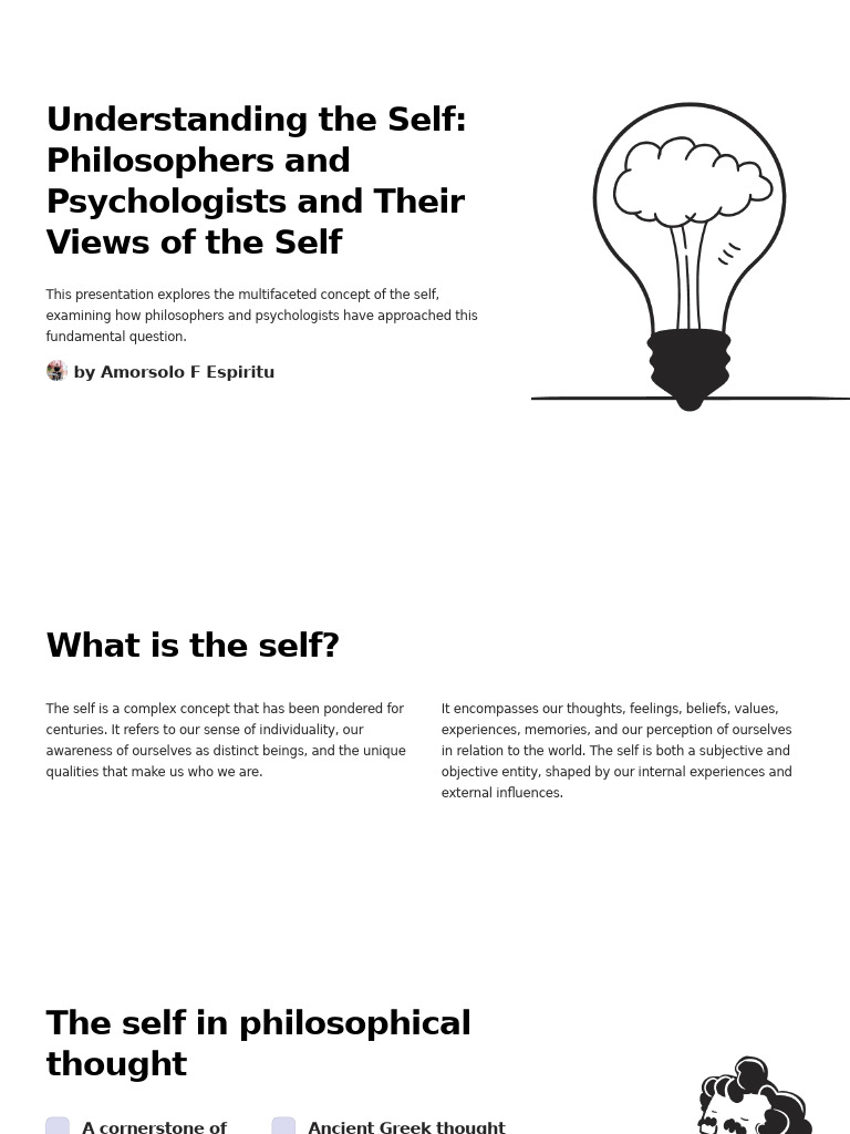 Understanding The Self Philosophers and Psychologists and Their Views ...
