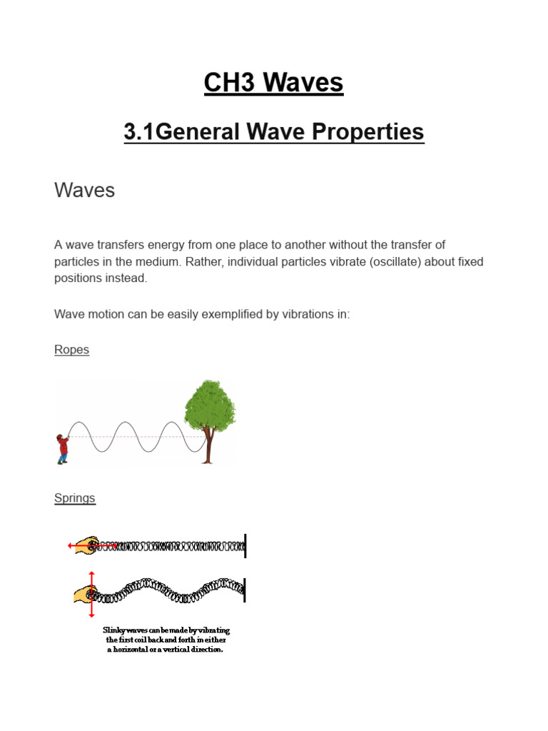 CH3 Waves | PDF | Waves | Refraction