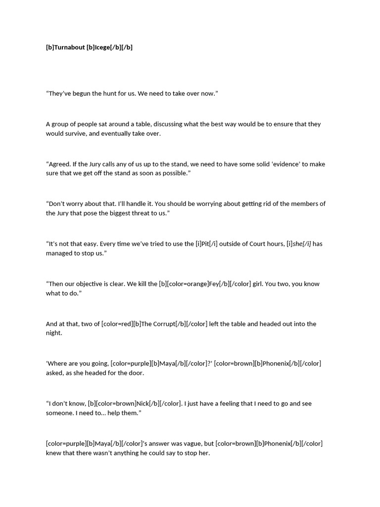 Turnabout Icege (Formatted) | PDF