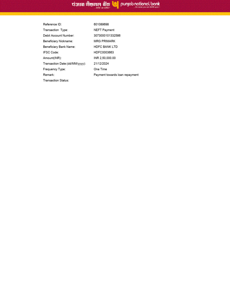 Mrg Payment @250000 | PDF