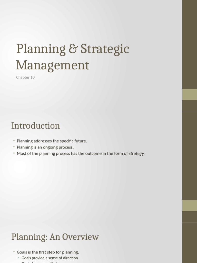 Strategic Planning & Management Guide | PDF | Strategic Management ...