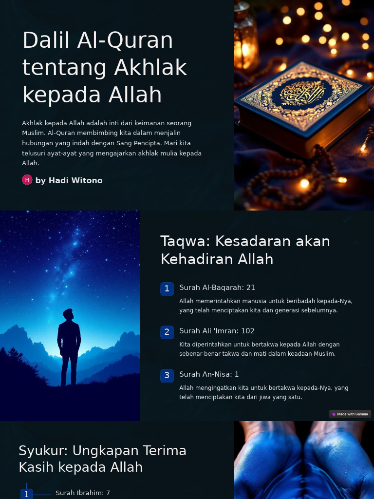 Dalil Al Quran Tentang Akhlak Kepada Allah | PDF