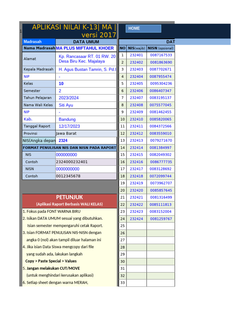 Rapot Nilai FIQIH Kls-10 Sem2 | PDF