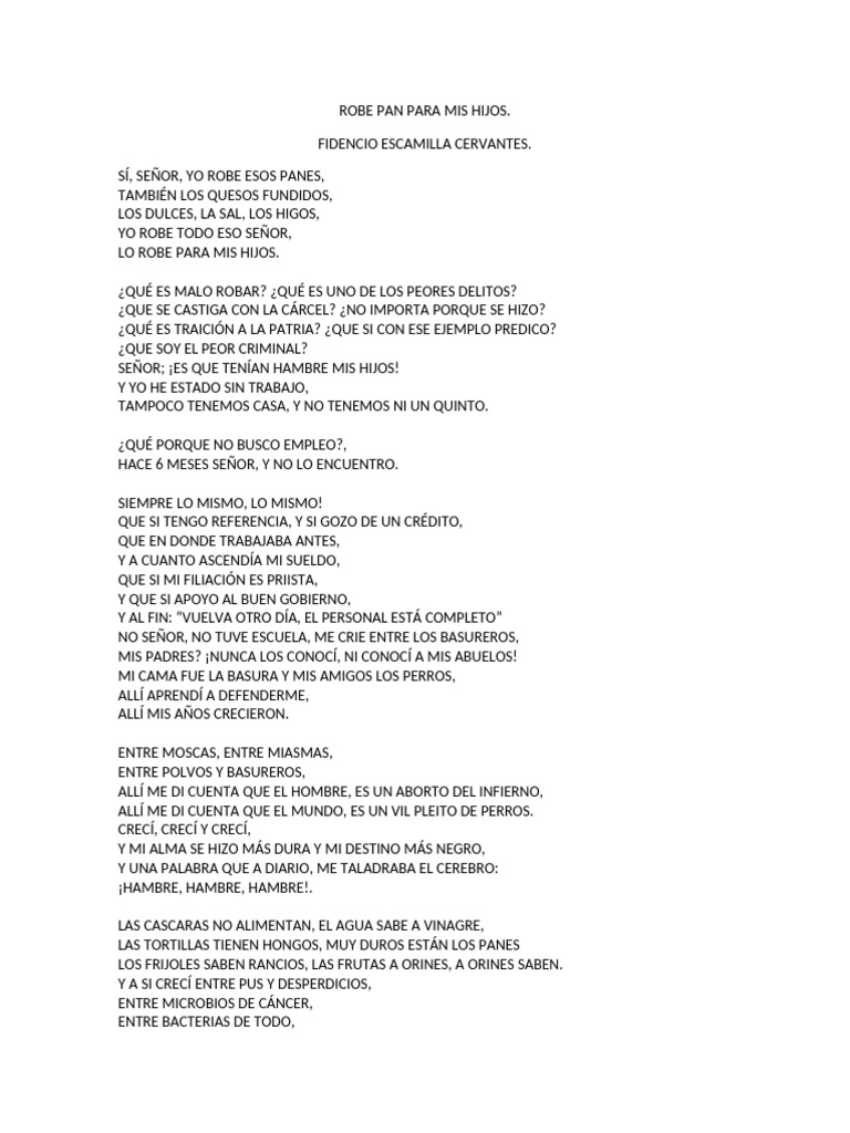 Robe Pan para Mis Hijos | PDF