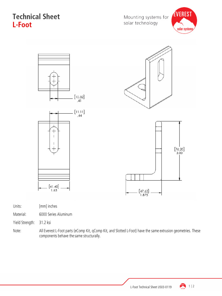 Ficha Técnica k2 Systems L-Foot Us03-0119-Mcakx4jk4tf5h35feygpk6wd6zt4 ...
