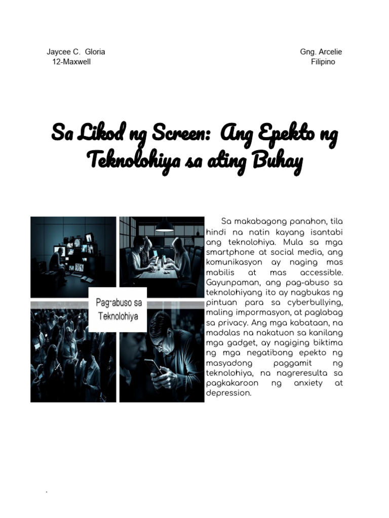 Larawang Sanaysay Gloria | PDF