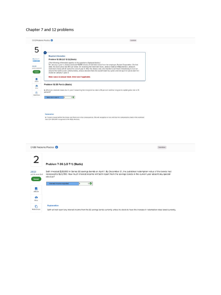 Chapter 7 and 12 Problems | PDF