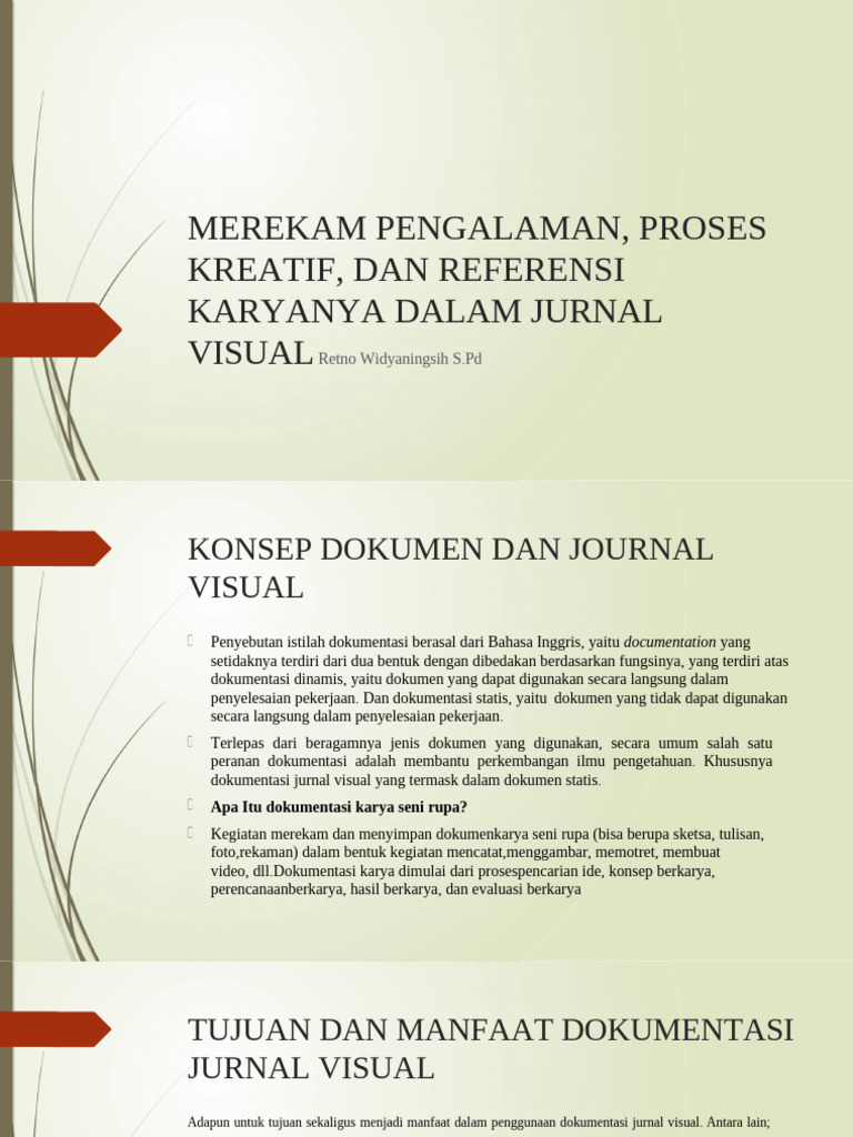 Dokumentasi Jurnal Visual Seni Rupa | PDF