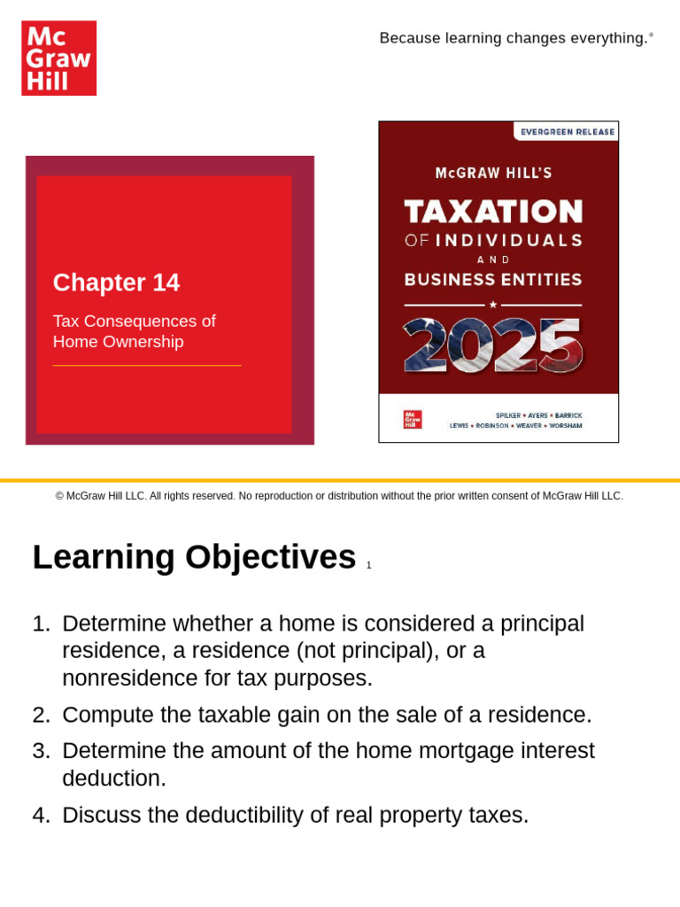 Spilker Tibe 2024-2025 PPT Ch14 Access | PDF | Expense | Refinancing