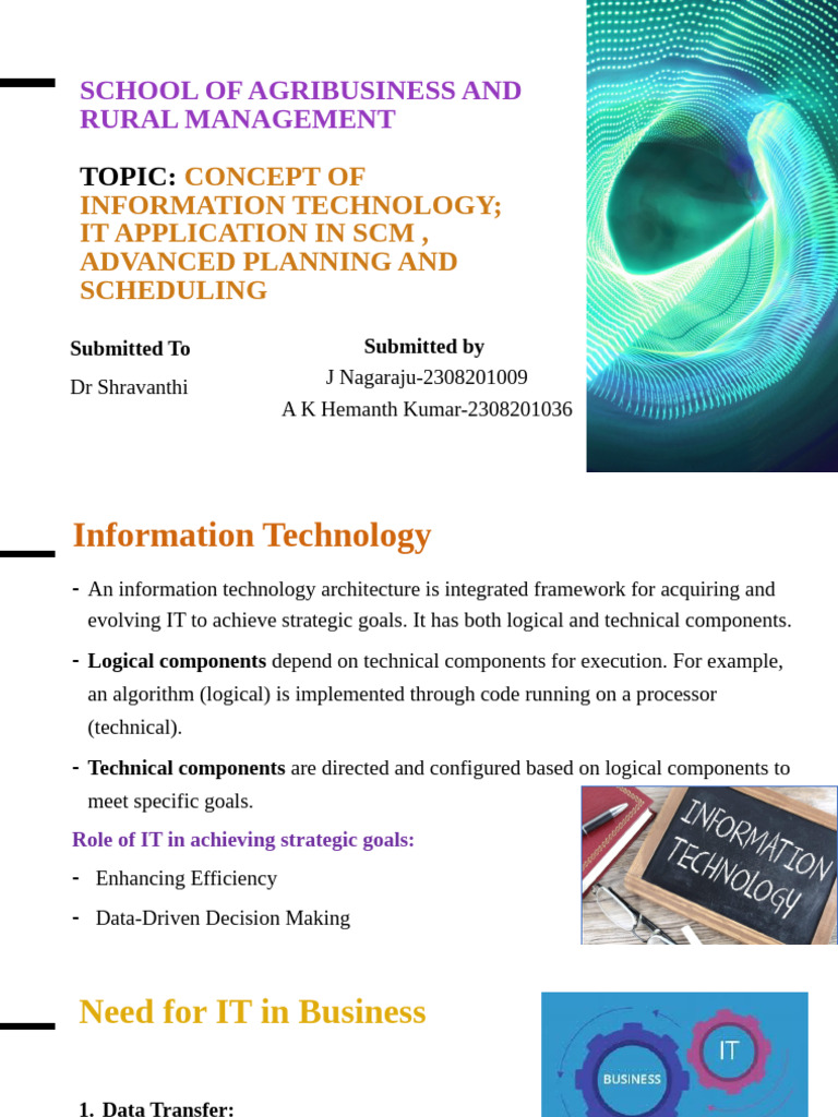 SCM Information Technology | PDF | Supply Chain Management | Enterprise ...