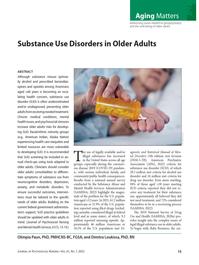 Substance Use Disorders in Older Adults | PDF | Substance Use Disorder ...