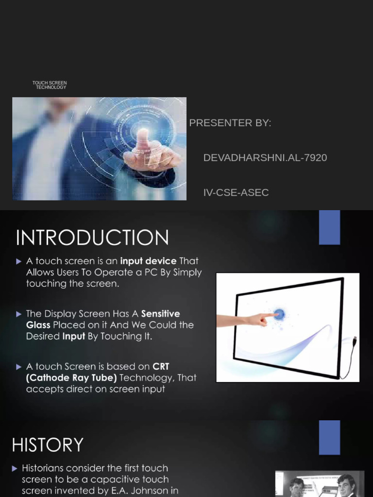 Touch Screen Technology | PDF