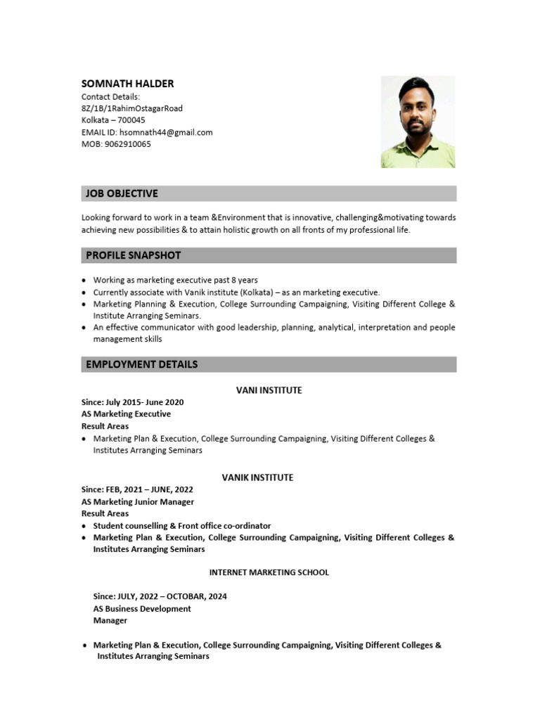 SOMNATH HALDER NEW CV-1 | PDF