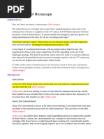 Microscopy Timeline Self Reading Comprehension | PDF | Microscope ...