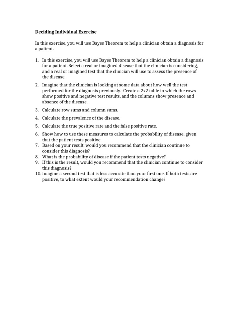 Deciding Individual Exercise | PDF