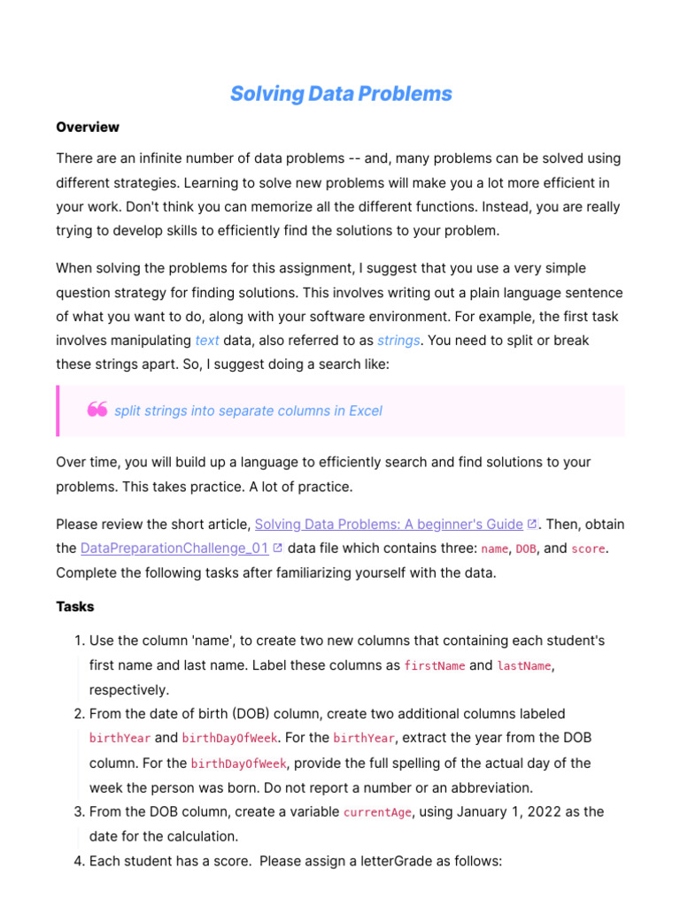 Solving Data Problems-1 (1) | PDF | Computer Programming | Applied Mathematics