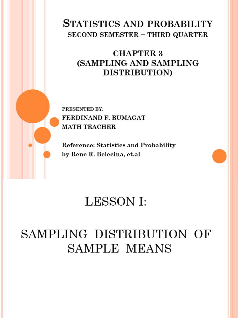 Statistics and Probability CHAPTER 3 | PDF | Standard Error | Variance