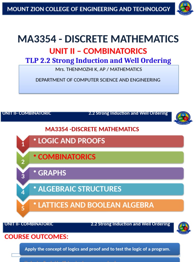 Discrete Math: Strong Induction | PDF | Combinatorics | Abstract Algebra