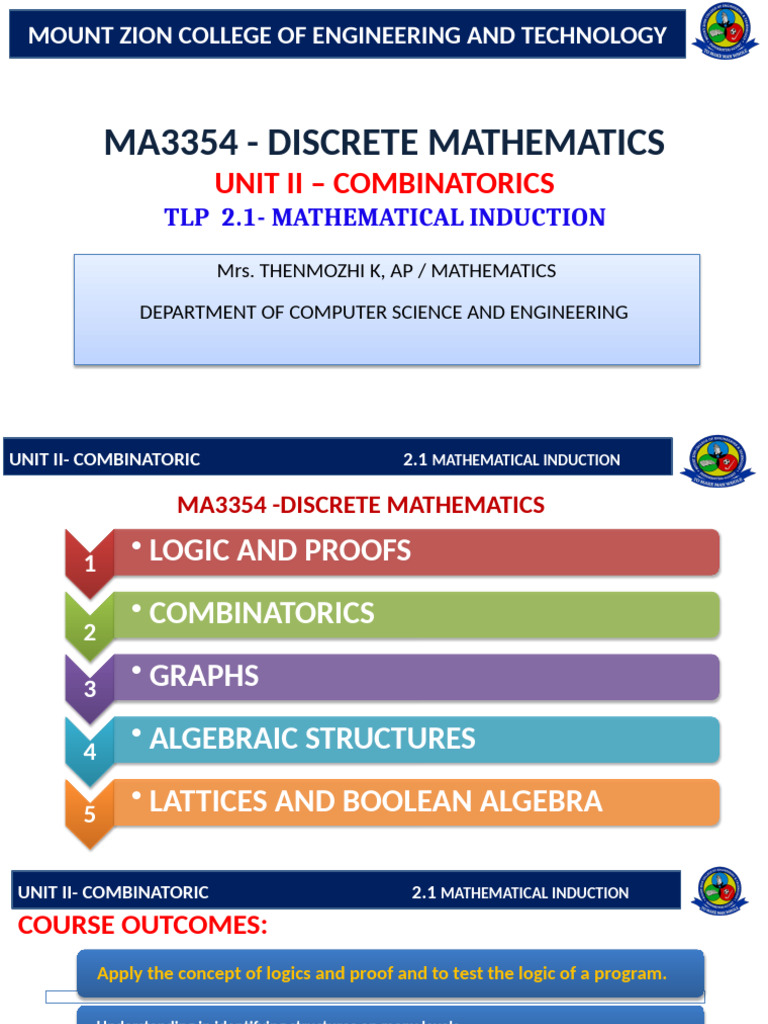 Mathematical Induction in Combinatorics | PDF | Combinatorics | Discrete Mathematics