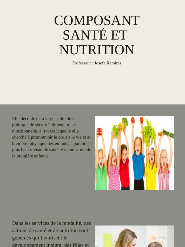 Santé et Nutrition en Petite Enfance | PDF